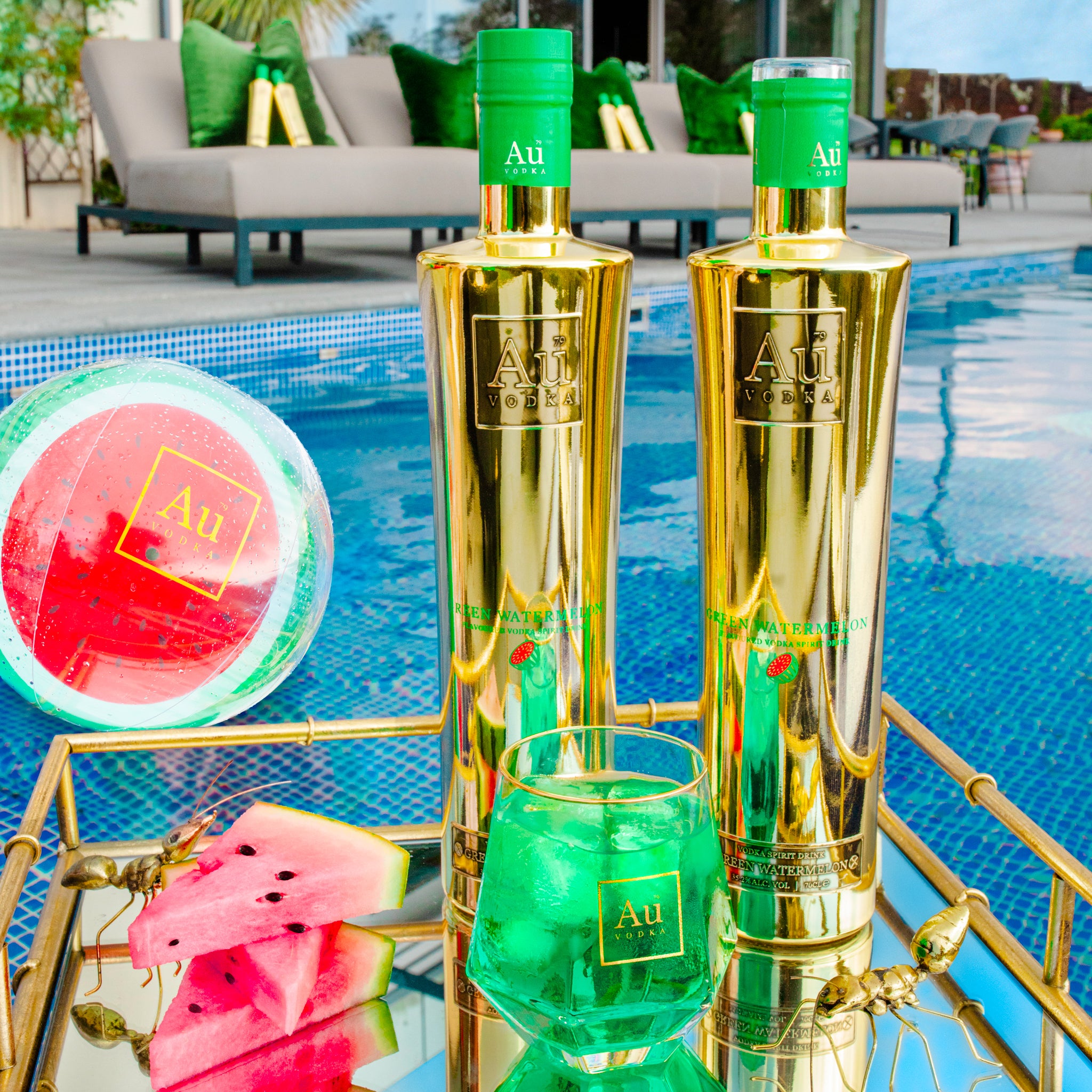 Green Watermelon Vodka 70cl - Au Vodka