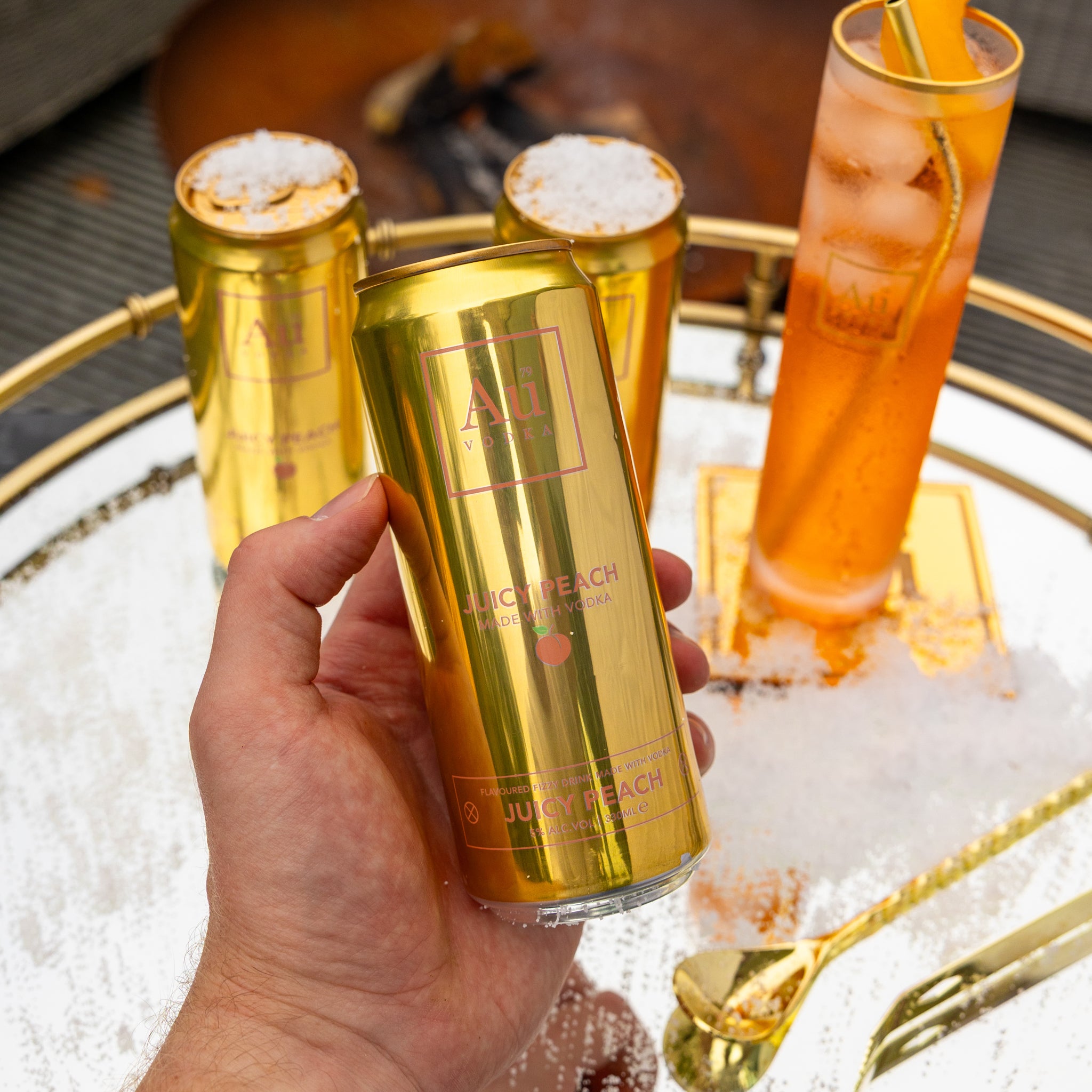 Juicy Peach Pre-Mixed Cans - Au Vodka