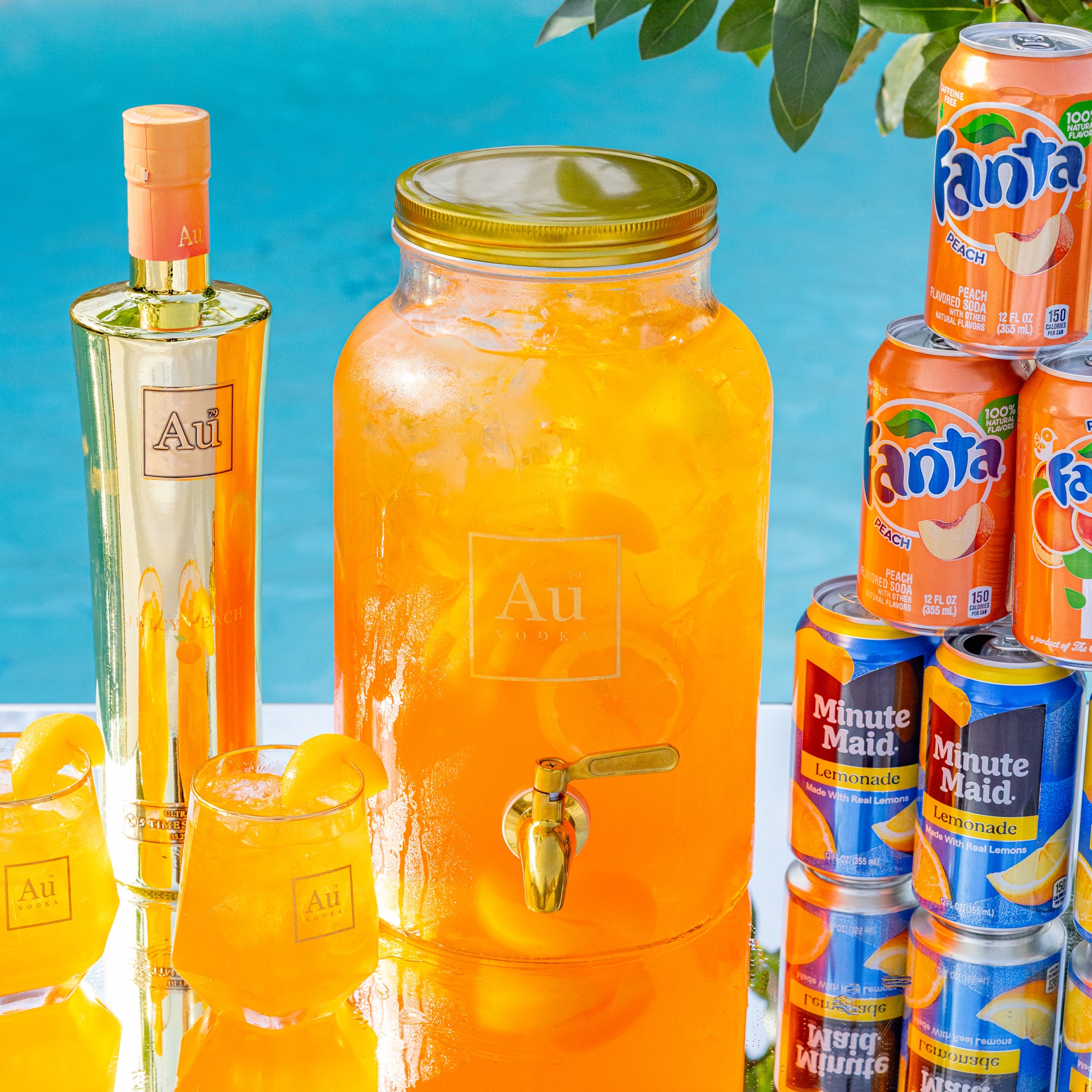 Glass Cocktail Dispenser Vodka - Au Vodka