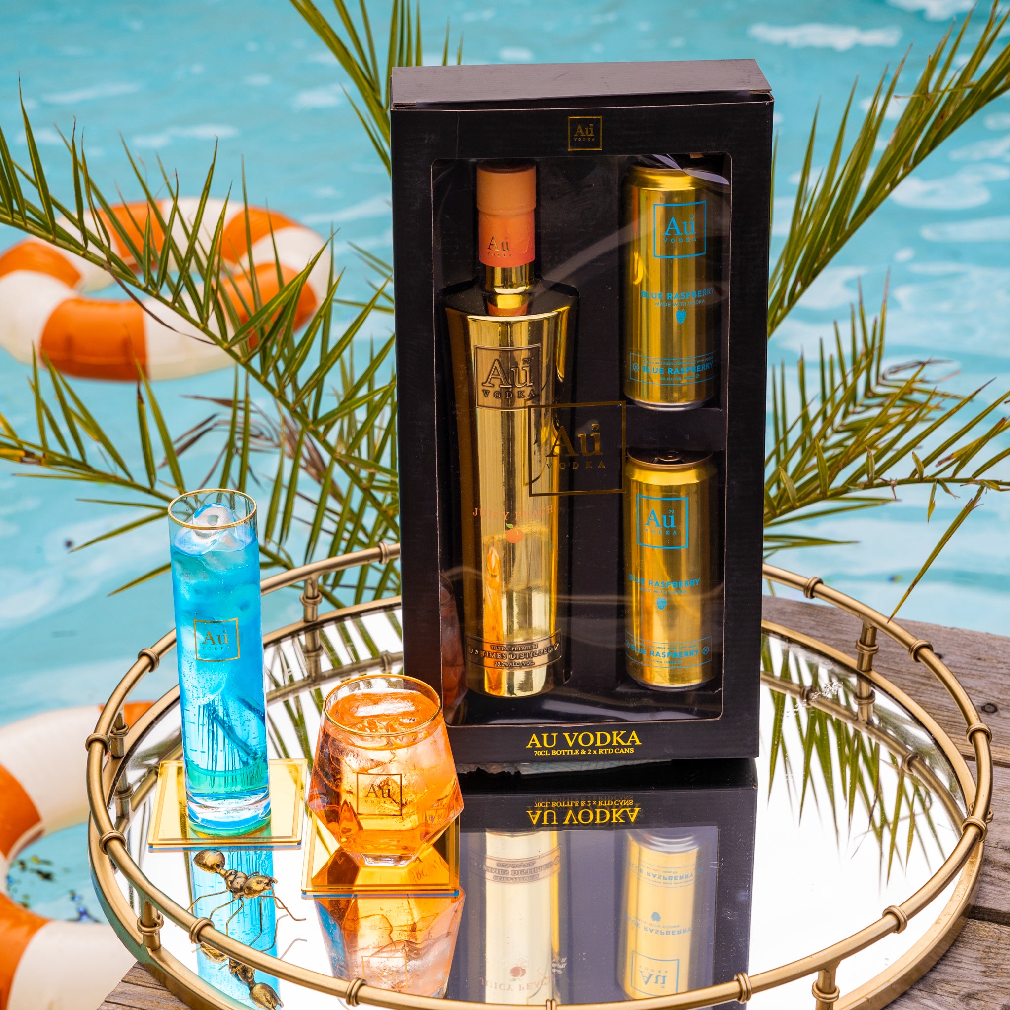 Signature Bottle & Cans Gift Set - Au Vodka