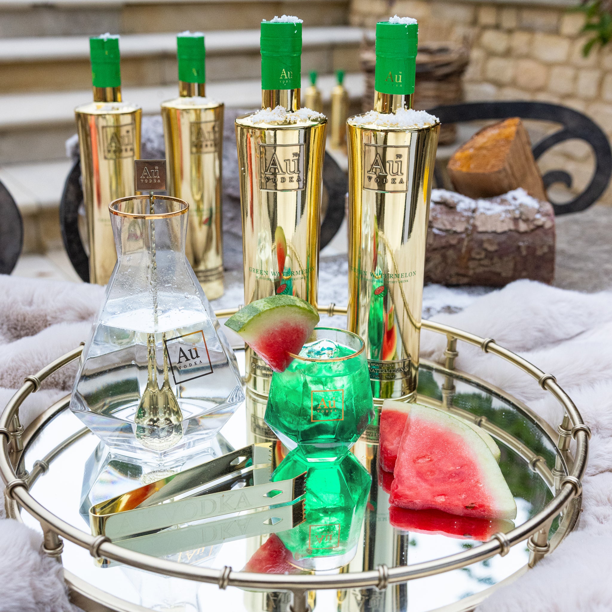 Green Watermelon Vodka 70cl - Au Vodka