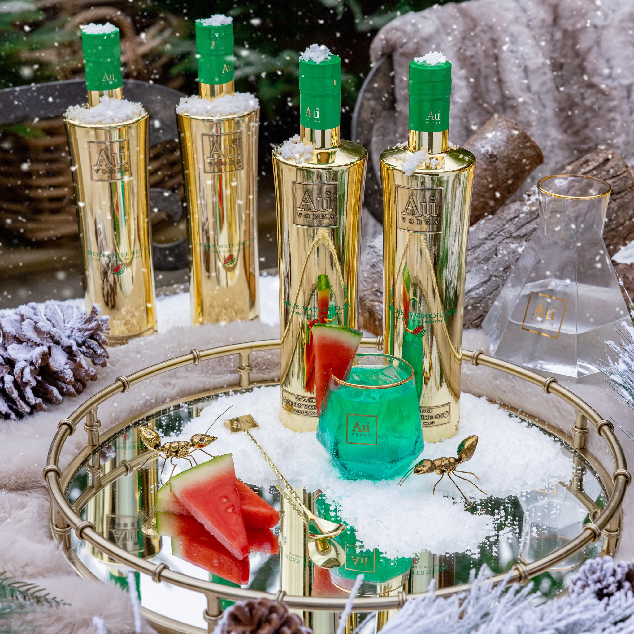 Green Watermelon Vodka 70cl - Au Vodka