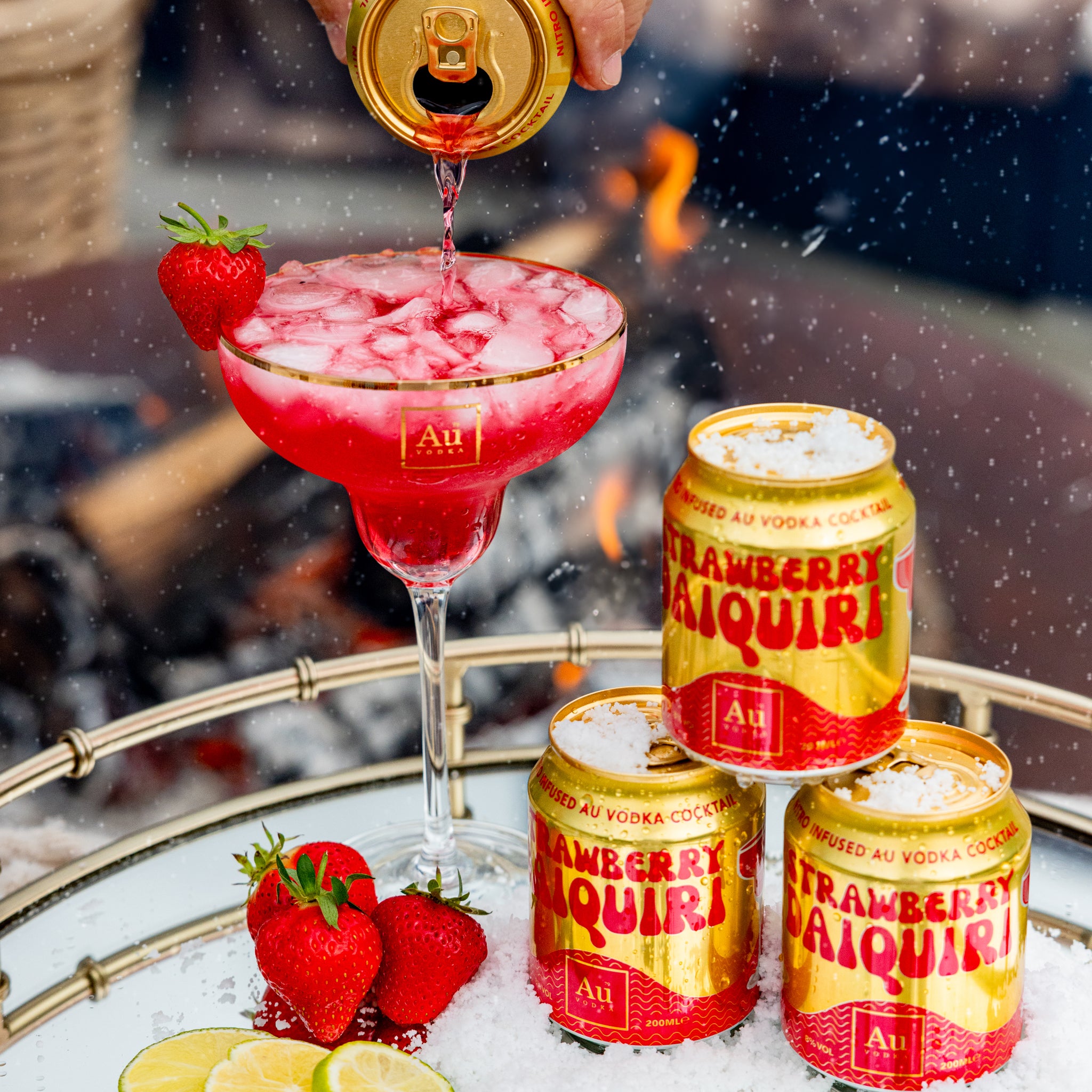 Strawberry Daiquiri Vodka Cocktail Can - Au Vodka