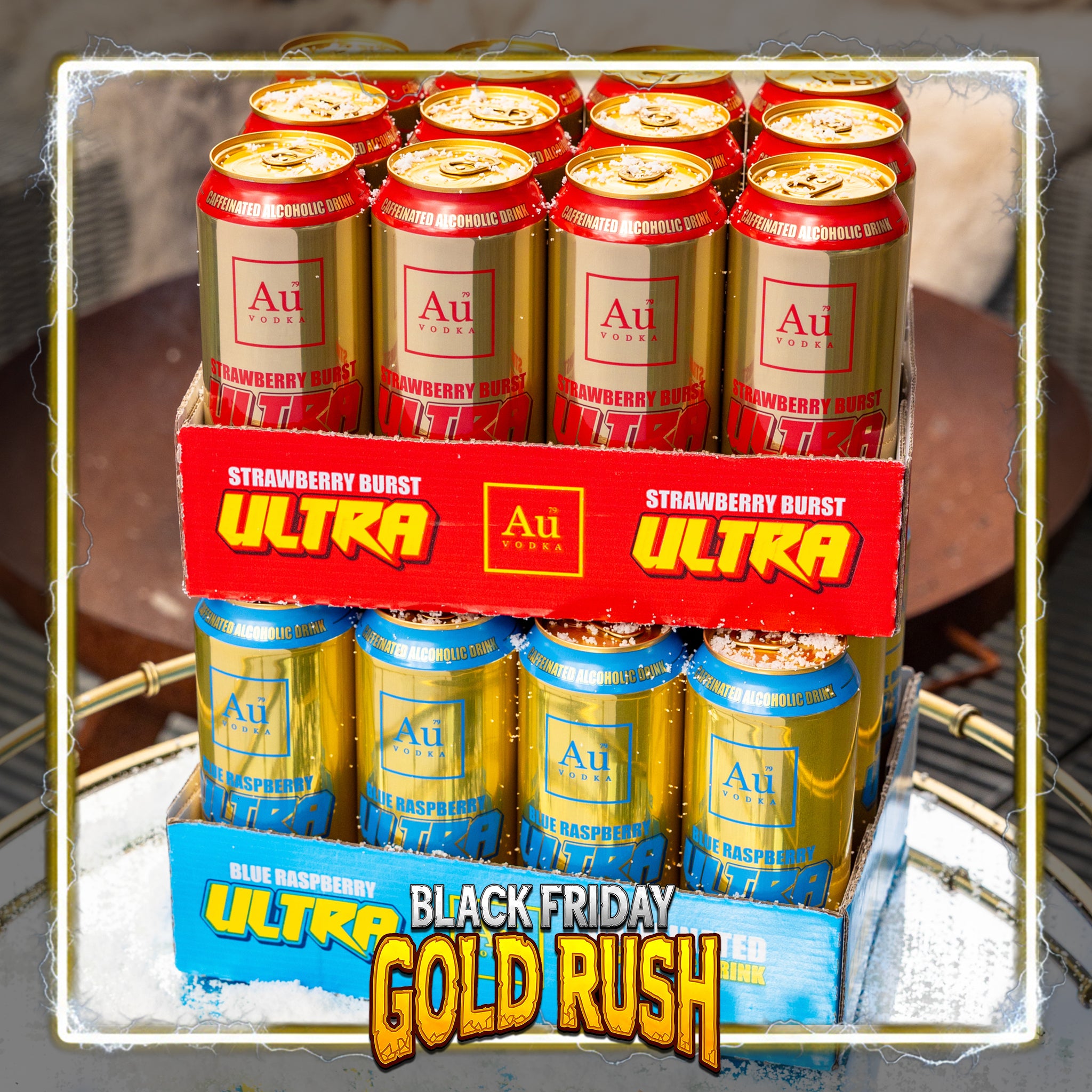 [GOLD RUSH] Au Vodka Ultra Cans 24 Pack for £40